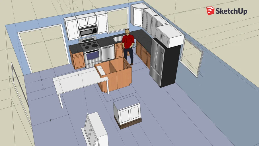 Kitchen-01 | 3D Warehouse