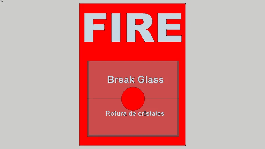 Standard Break Glass Fire Alarm | 3D Warehouse
