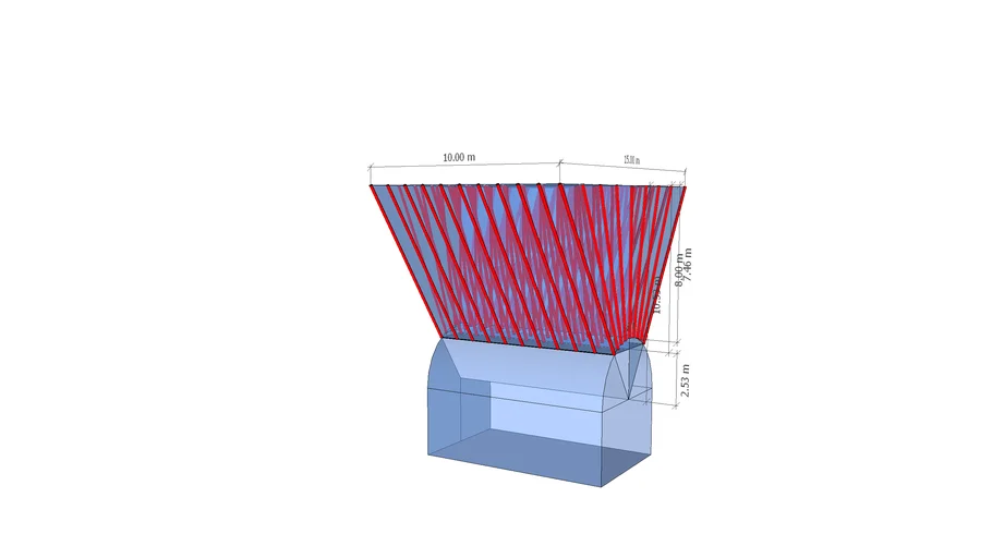 panel caving drawbell with drilled holes | 3D Warehouse