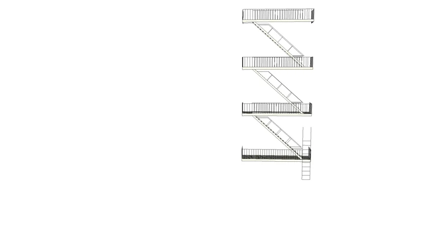 fire escape, stairs, yangın merdiveni | 3D Warehouse