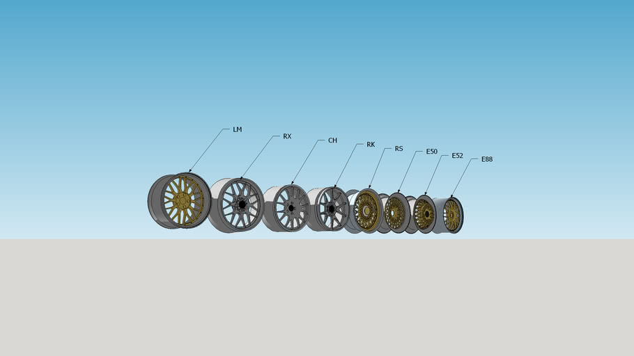 BBS Wheels collection | 3D Warehouse