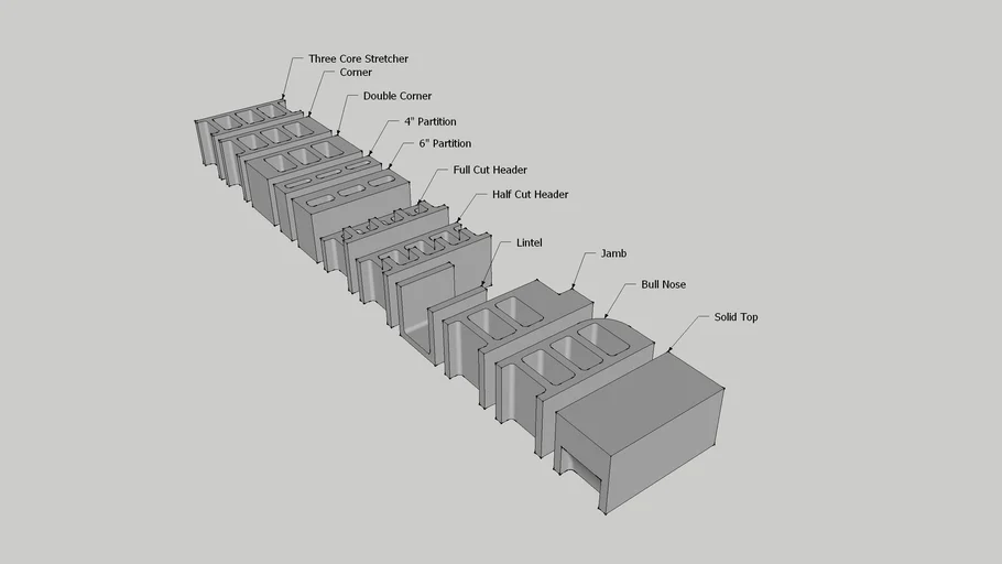 Concrete Blocks | 3D Warehouse