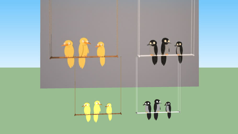 Funny birds sitting | 3D Warehouse