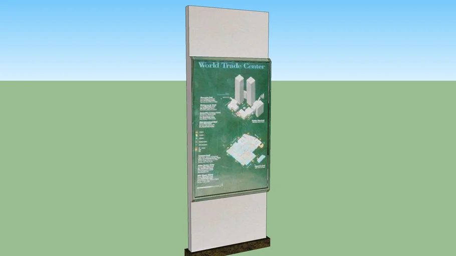WTC Complex & Mall Plaza Sign | 3D Warehouse