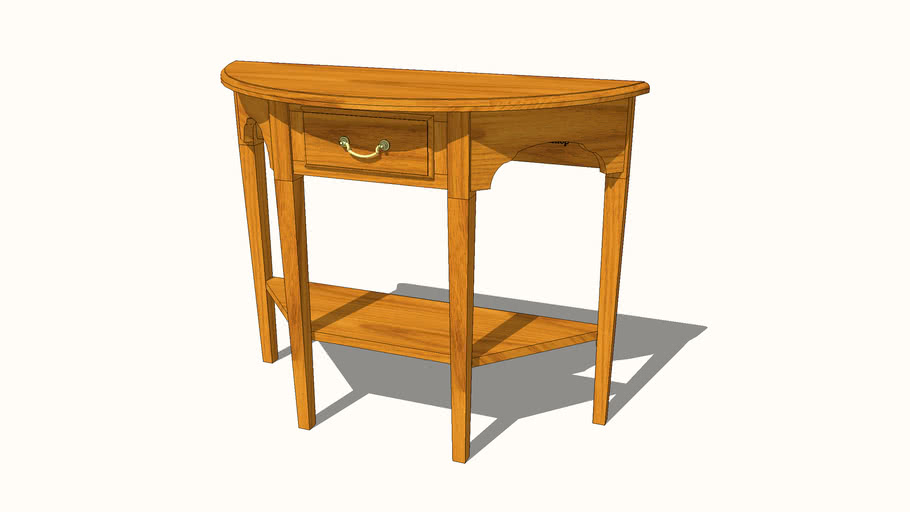 Modern Demilune Console Table | 3D Warehouse