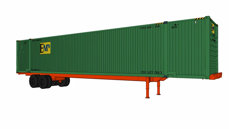Container Chassis 53 foot | 3D Warehouse
