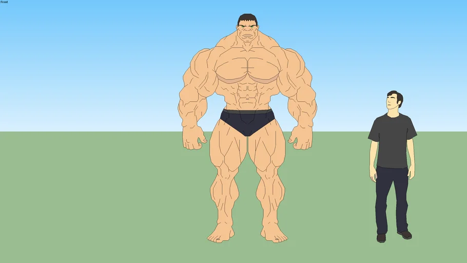 2d Giant bodybuilder man - 2m52 | 3D Warehouse