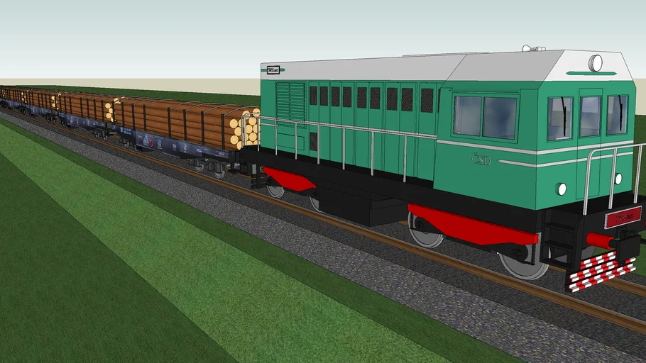 Freight train with class 720 Hector | 3D Warehouse