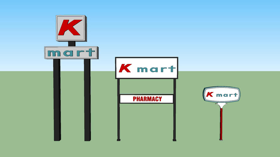 Kmart Pylon Signs (Original Logo) | 3D Warehouse