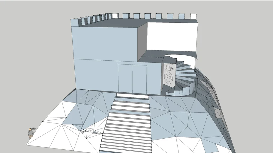 lukes fort on top of a hill with spiral | 3D Warehouse