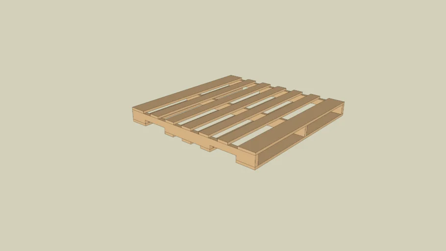 48' x 48' Wood Pallet | 3D Warehouse