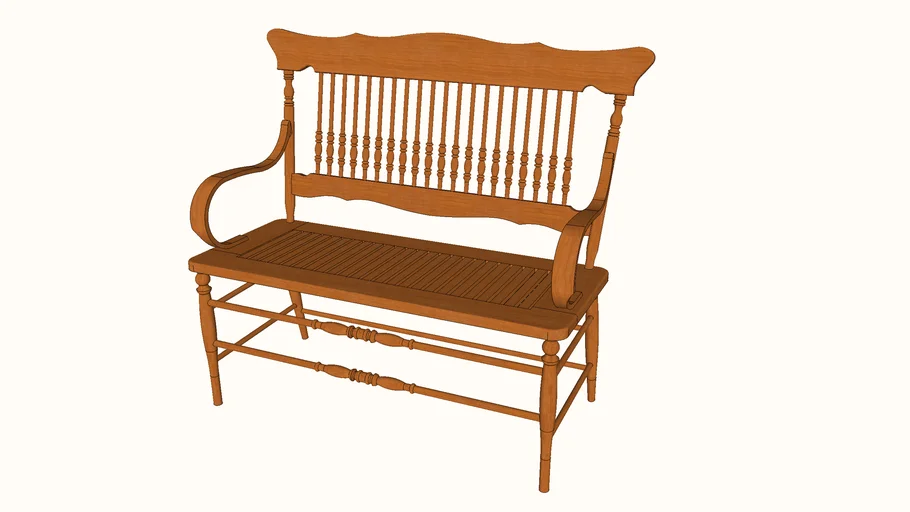 American Colonial Deacons Bench | 3D Warehouse