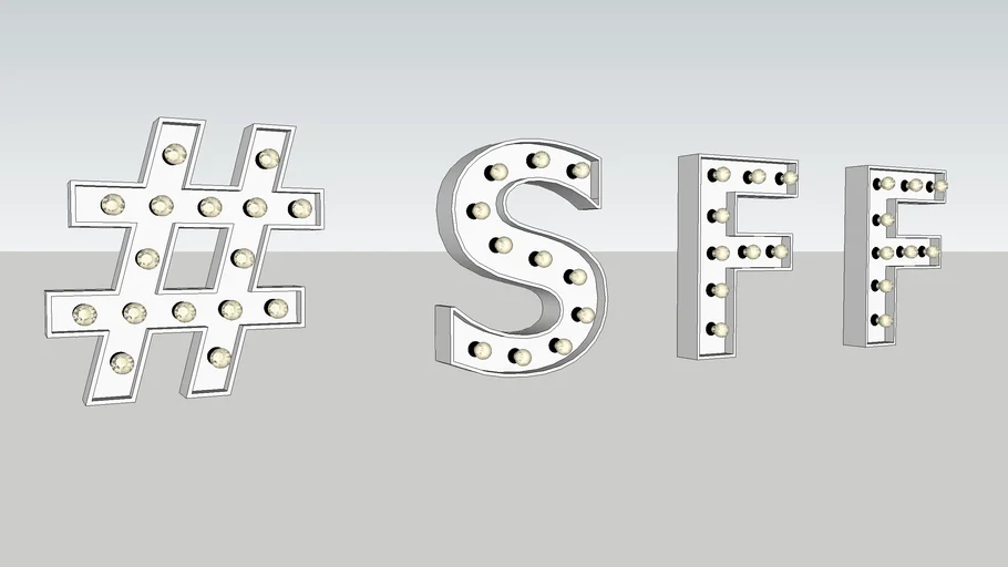 LETTERS WITH LIGHTS | 3D Warehouse