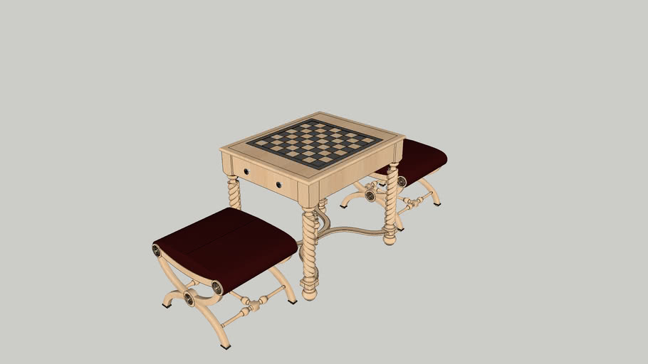 CHESS TABLE SET CLASSIC | 3D Warehouse