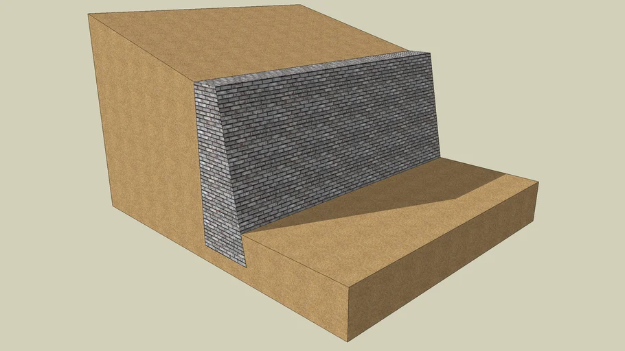 Gravity Retaining Wall | 3D Warehouse
