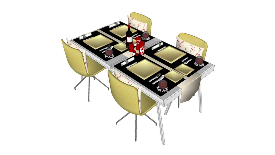 Christmas table setting | 3D Warehouse