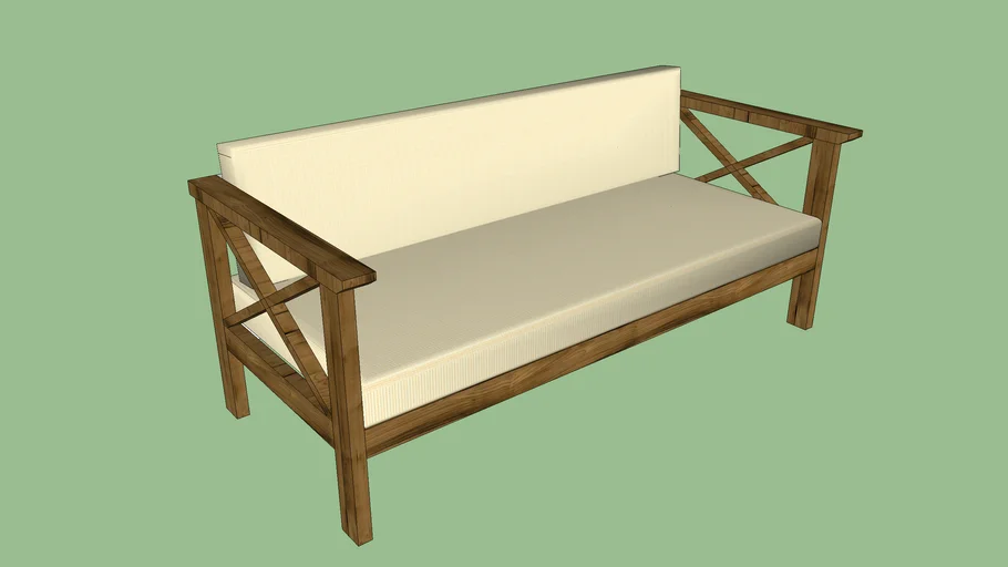 Timber Bench | 3D Warehouse
