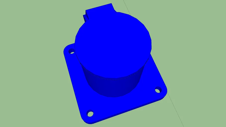 IEC 60309 230V 16A 2P+E socket | 3D Warehouse