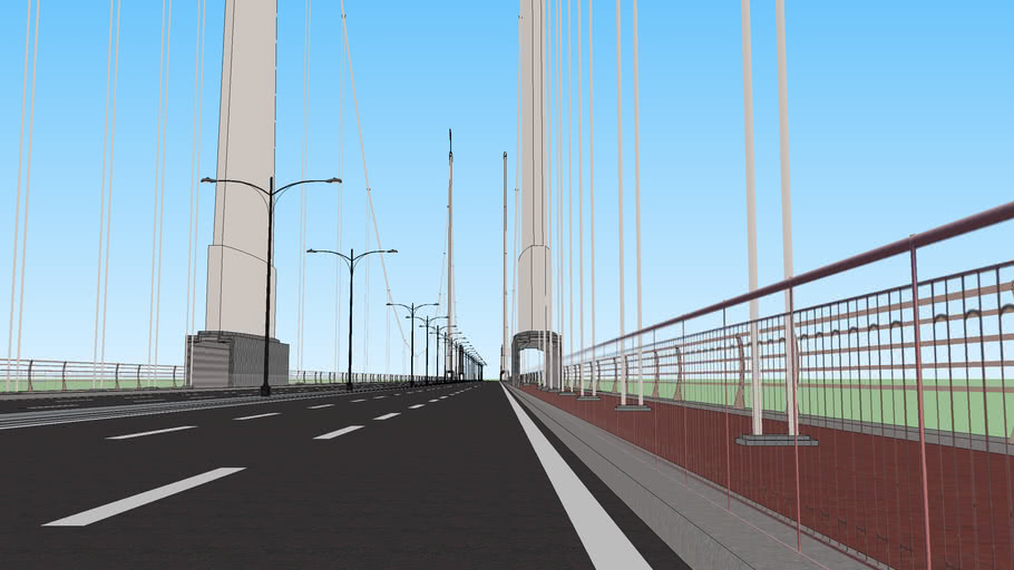 Modern suspension bridge | 3D Warehouse