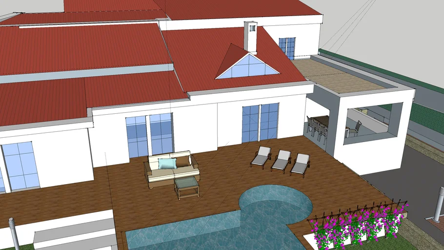 House with pool | 3D Warehouse