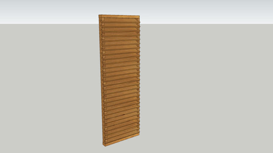 panneau bois persienne 0,60x1,8m ARIFI Vivre en Bois | 3D Warehouse