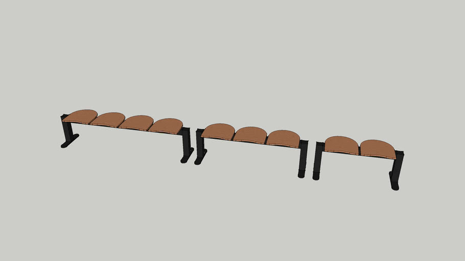 heavy duty bench seating | 3D Warehouse