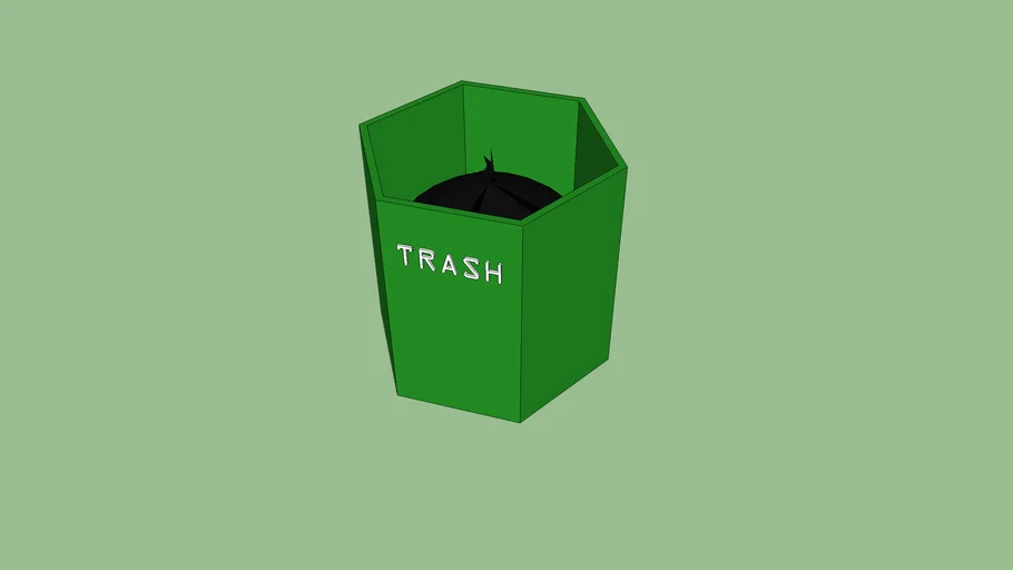 Large Outdoor Trashcan | 3D Warehouse