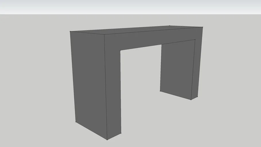 Console en beton cire | 3D Warehouse