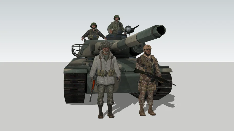 French Army AMX-30B Main Battle Tank - Camouflage Set 01 | 3D Warehouse