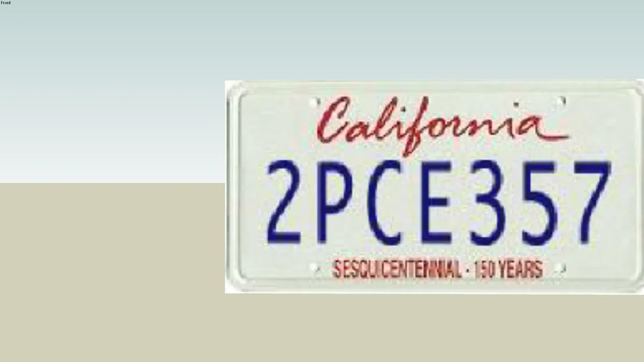 license plate | 3D Warehouse