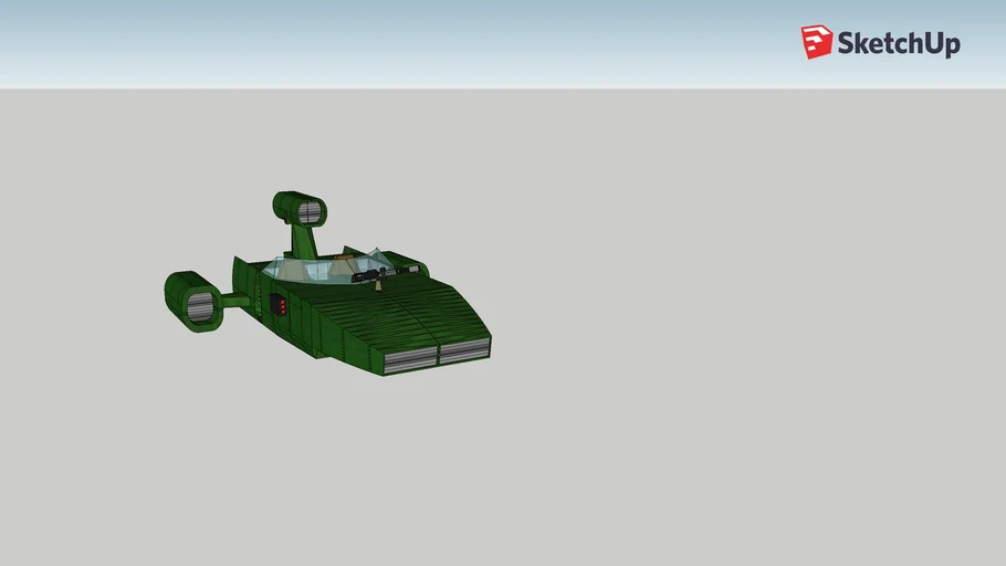 Hover Car With A Machine Gun And A Missle Launcher | 3D Warehouse