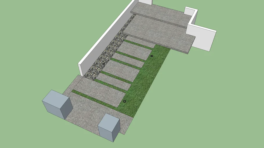 Modern Villa Entrance & Floating step | 3D Warehouse