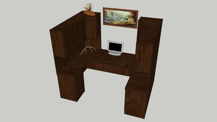 computer desk | 3D Warehouse