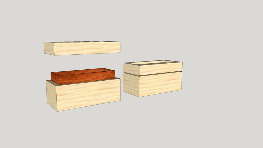 Bookmatched Timber Box | 3D Warehouse