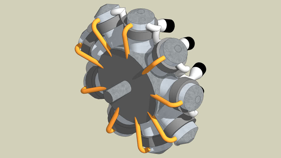9 Cylinder Radial Engine | 3D Warehouse