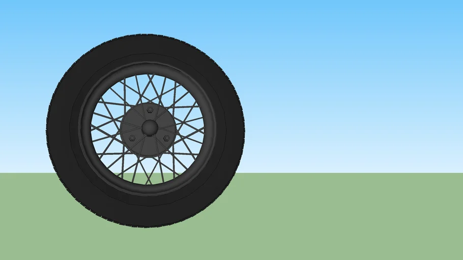 Austin 7 wire wheel | 3D Warehouse