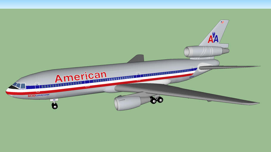 American Airlines DC-10-10 'DC-10 Luxury Liner' (1977) | 3D Warehouse