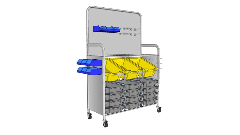 Gratnells MakerSpace trolley | 3D Warehouse