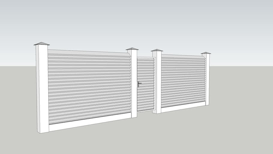 Fence with gate | 3D Warehouse