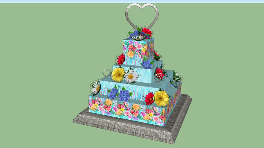 FLORAL WEDDING CAKE | 3D Warehouse