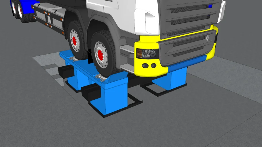 TRUCK ALignment PIT with 4 Turntable | 3D Warehouse