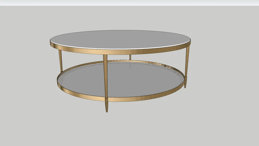 OBERON COCKTAIL TABLE BARBARA BARRY No. BA3651 | 3D Warehouse