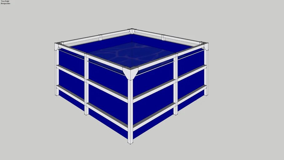 Kolam Ikan Portable Kotak / Portable square Fish Pond | 3D Warehouse