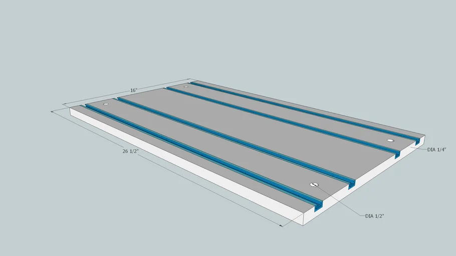 Fireball V90 spoiler board w/ T-track | 3D Warehouse