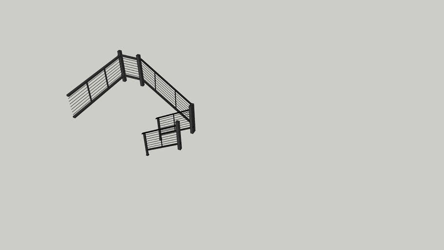 Horizontal metal railing | 3D Warehouse