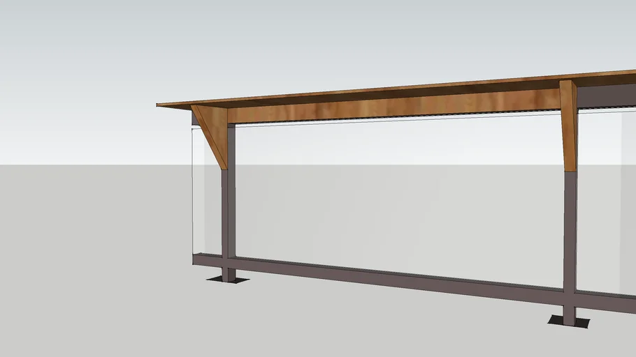 table attached to the balcony glass | 3D Warehouse