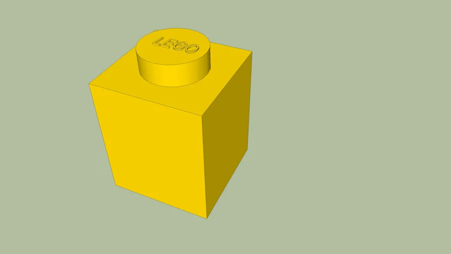 1x1 Leog brick(yellow) | 3D Warehouse