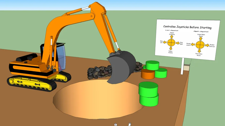 Animated JCB with Hydraulics & Joystick Control | 3D Warehouse