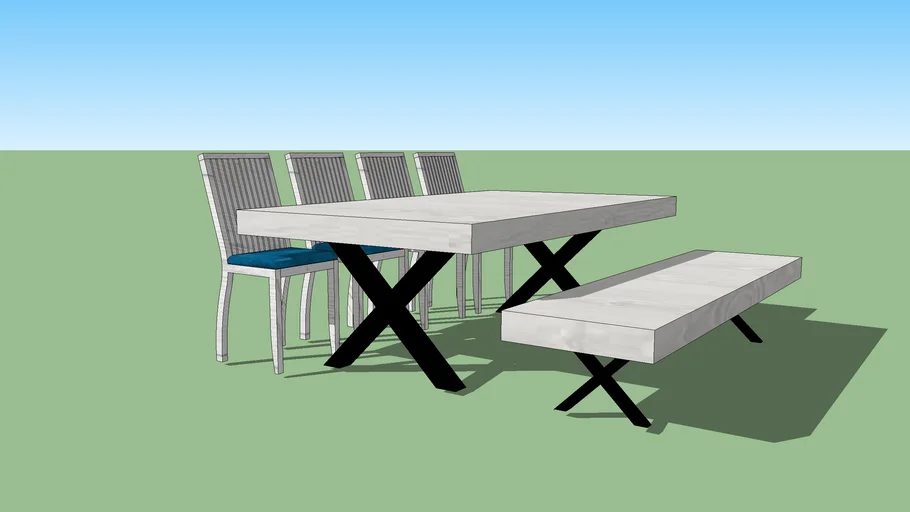 royal white classic table design | 3D Warehouse