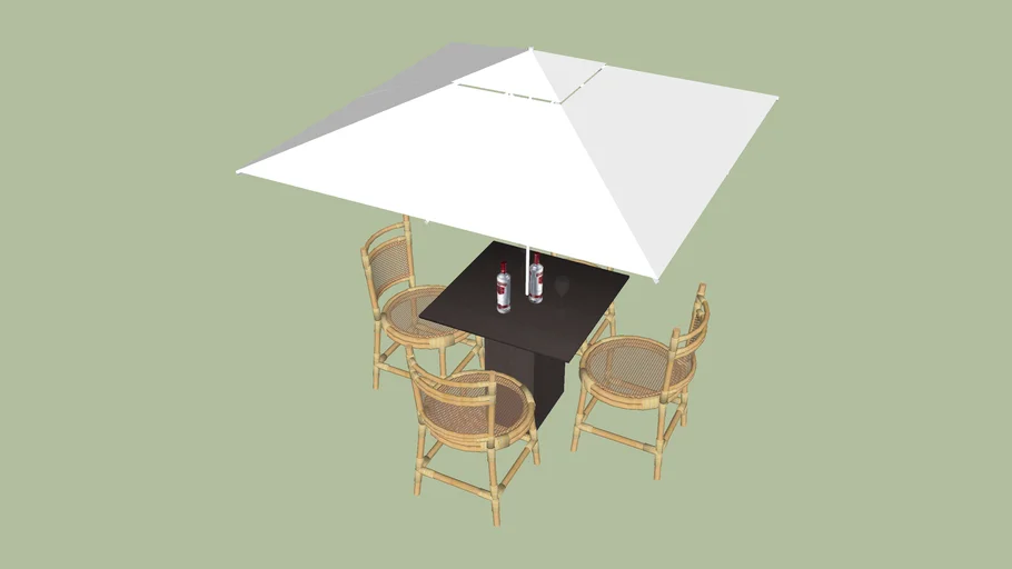 outdoor sitting with canopy | 3D Warehouse